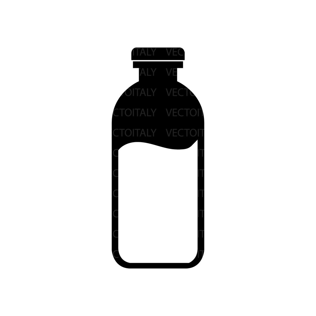 Milk Bottle SVG, Glass Milk Bottle SVG, Farm Fresh Milk, Glass Bottle ...