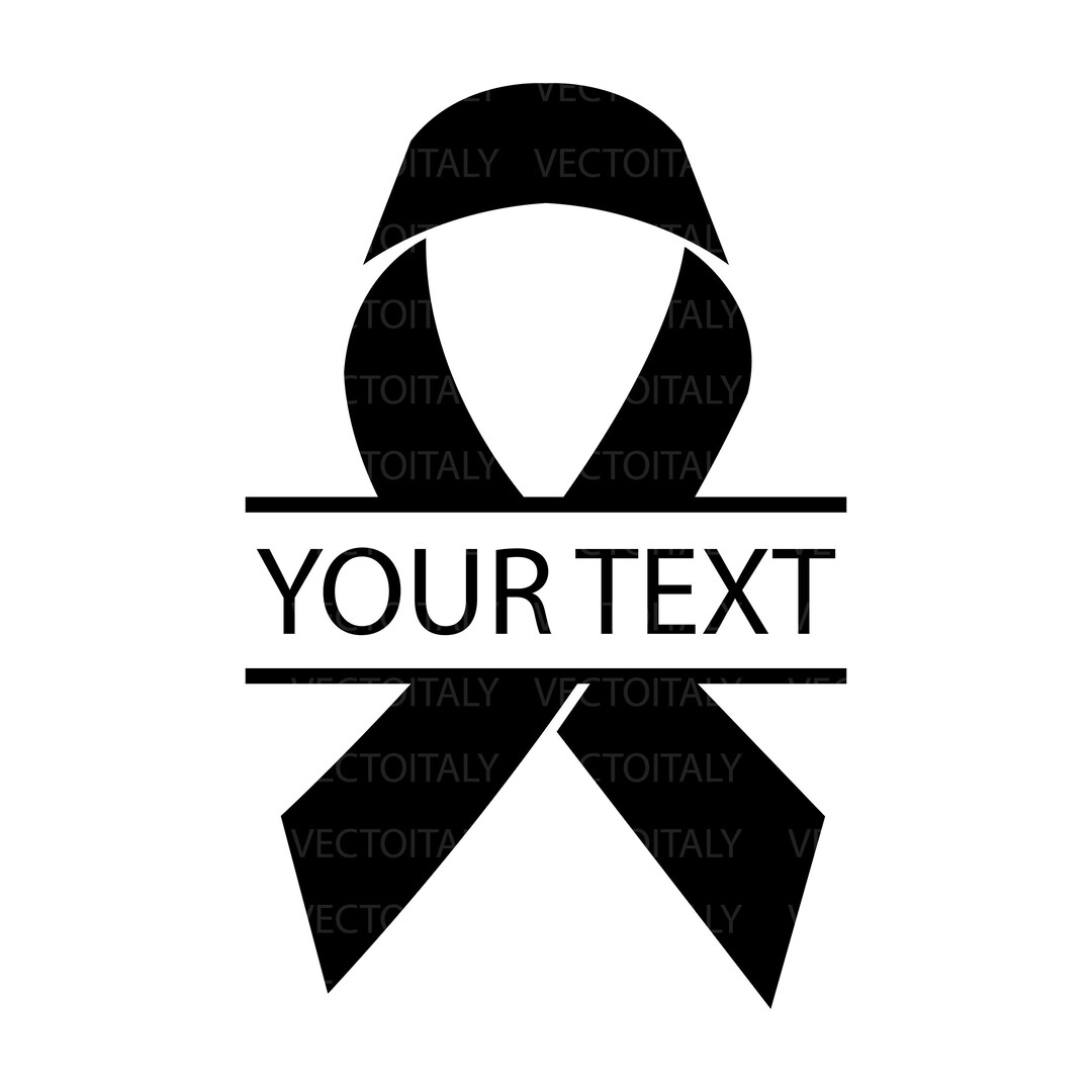 Awareness Ribbon Monogram, Awareness Ribbon Split Name Frame, Cancer ...