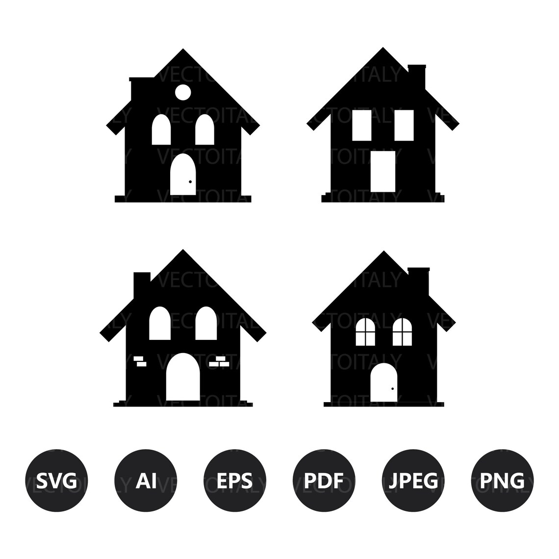 House Svg, House Clipart, House Png, House Vector, House Clip Art ...