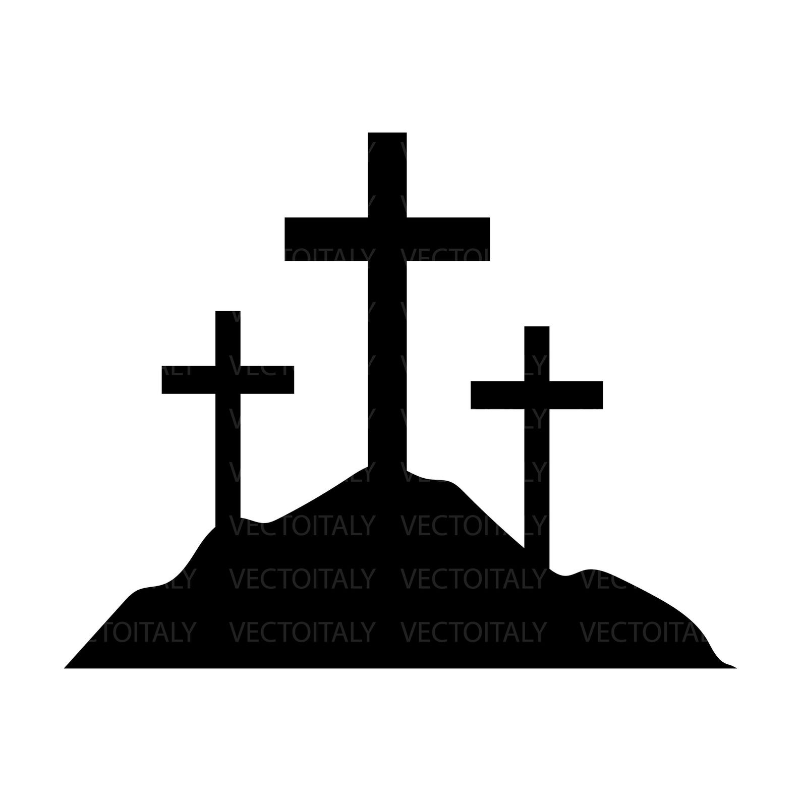 Calvary Crosses SVG, Cross Clipart, Calvary Crosses Silhouette Cut File ...