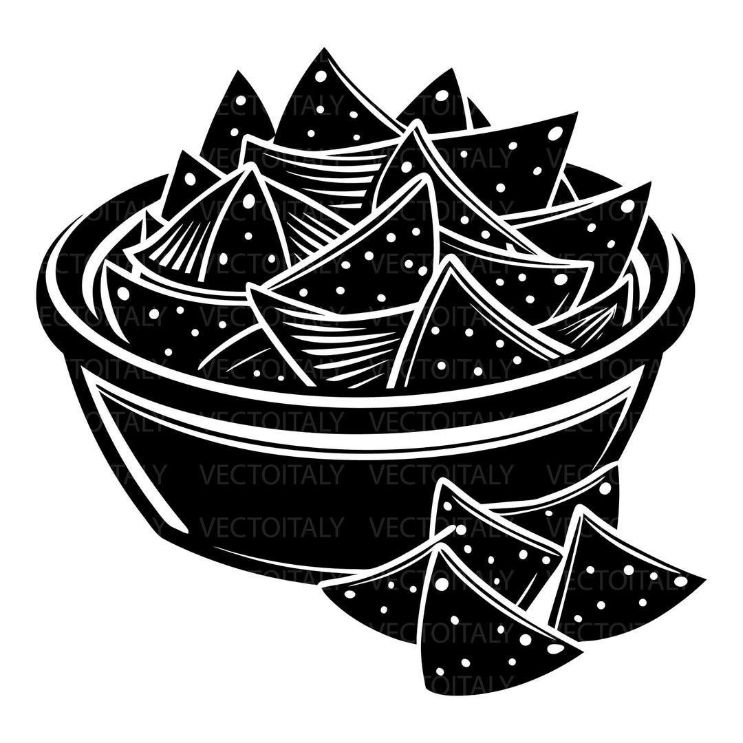 Chips and Dip Nachos SVG Nachos Clip Art Nachos Cut File Silhouette ...