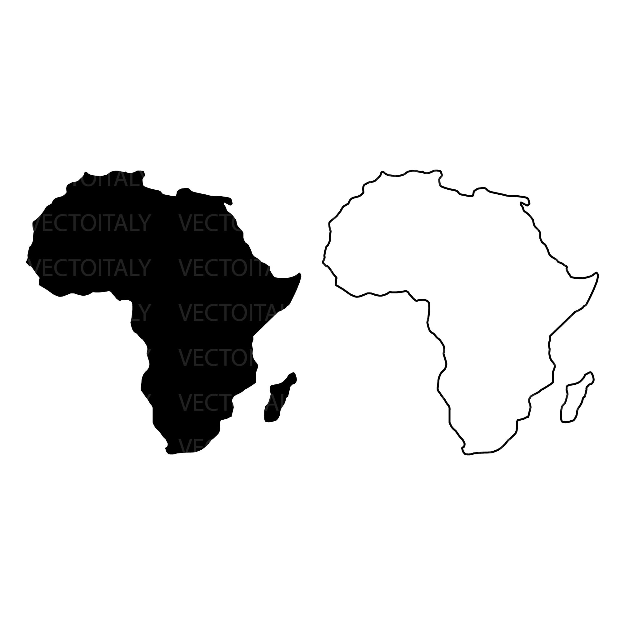 Africa Shape Svg,cricut, Silhouette, Cricut Svg,silhouette Svg, SVG ...