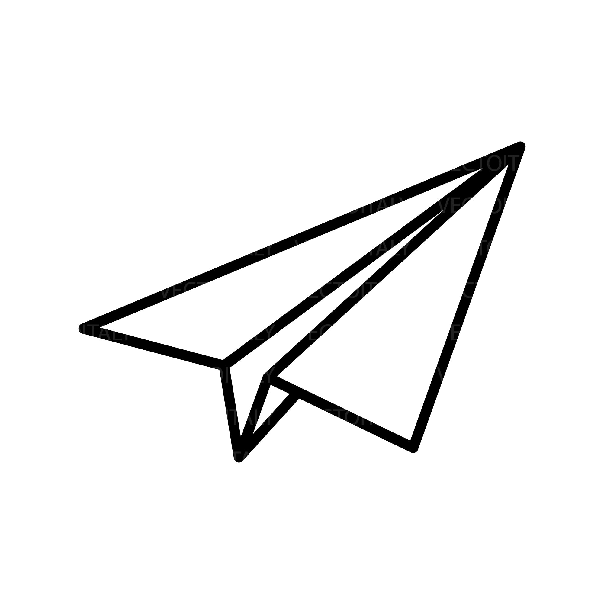 Paper Plane Svg Vector, Paper Airplane Svg, Paper Plane Silhouette ...