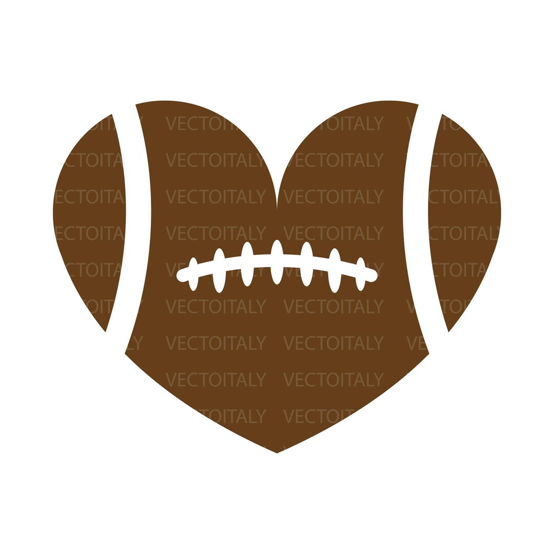 Football Heart, Instant Digital Download, Svg, Png, Pdf, and Eps Files ...