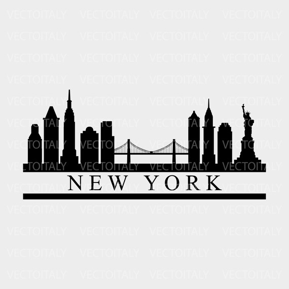 Brooklyn Bridge Skyline Vector