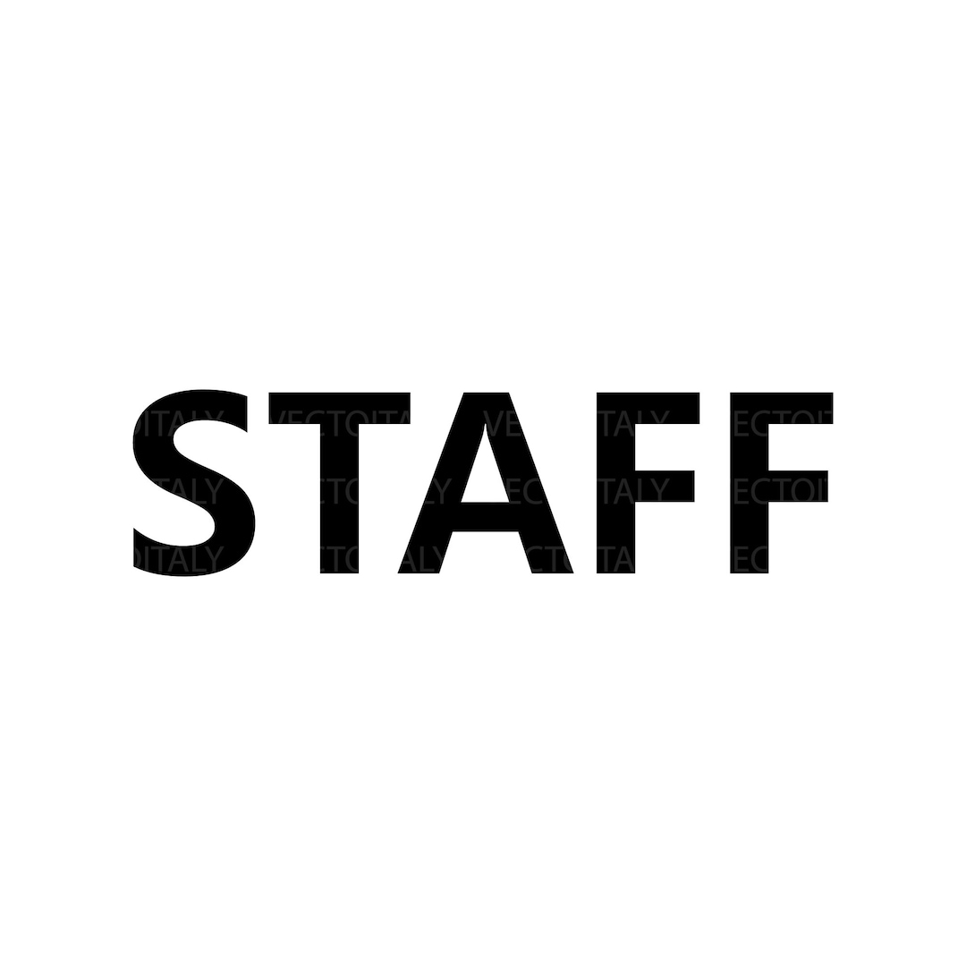 Word Clipart: STAFF in Thick Bold Capital Letters for Employee Shirts ...