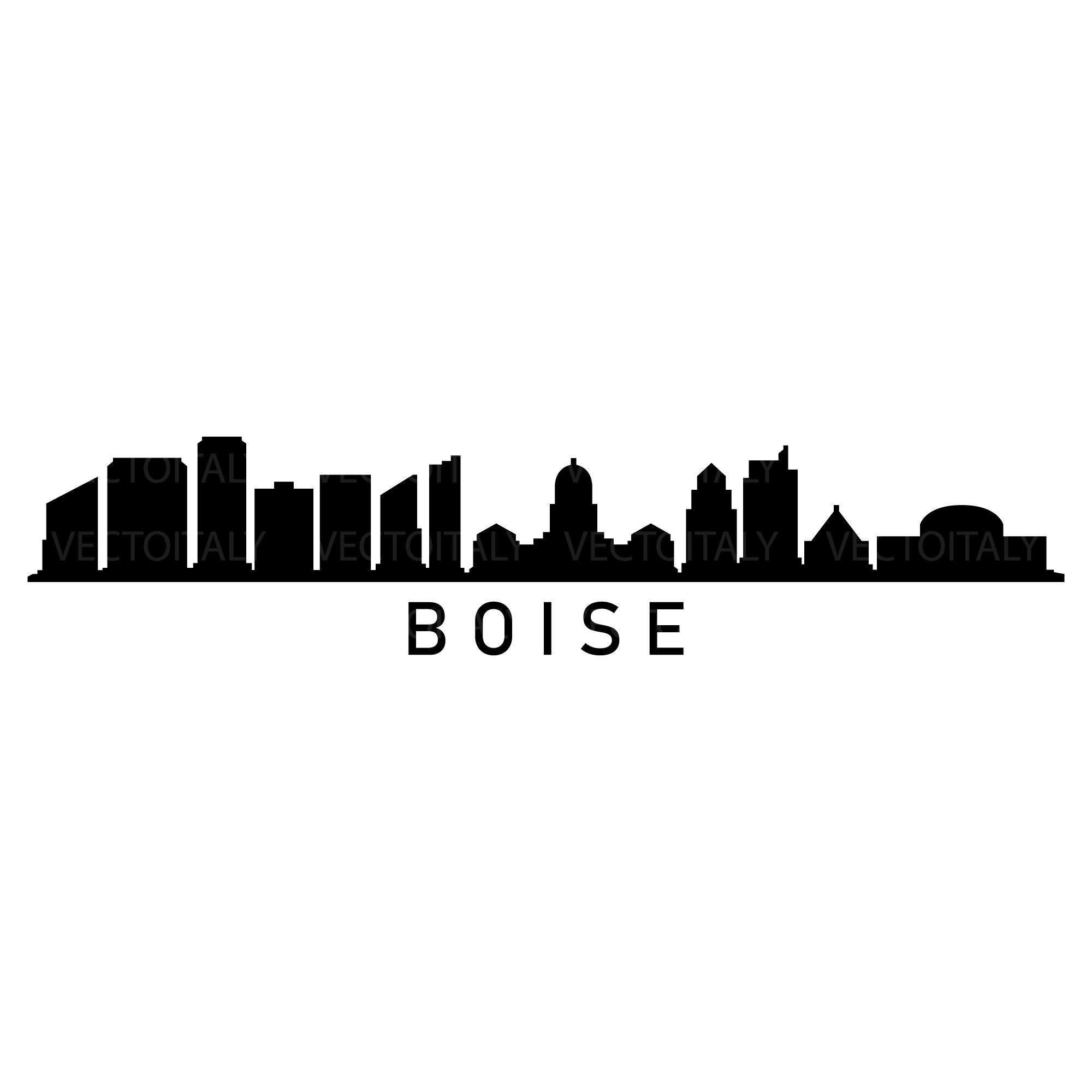 SVG SKYLINE BOISE, Boise Idaho Cut File Skyline City, Boise Skyline ...