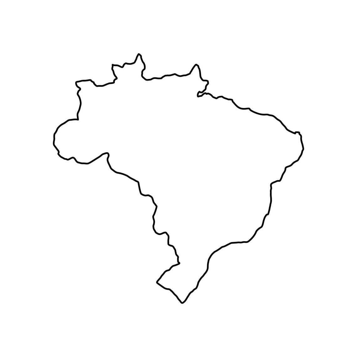Brazil Outline SVG, Brazil Cursive Vector, Brazil Design, Country Svg ...