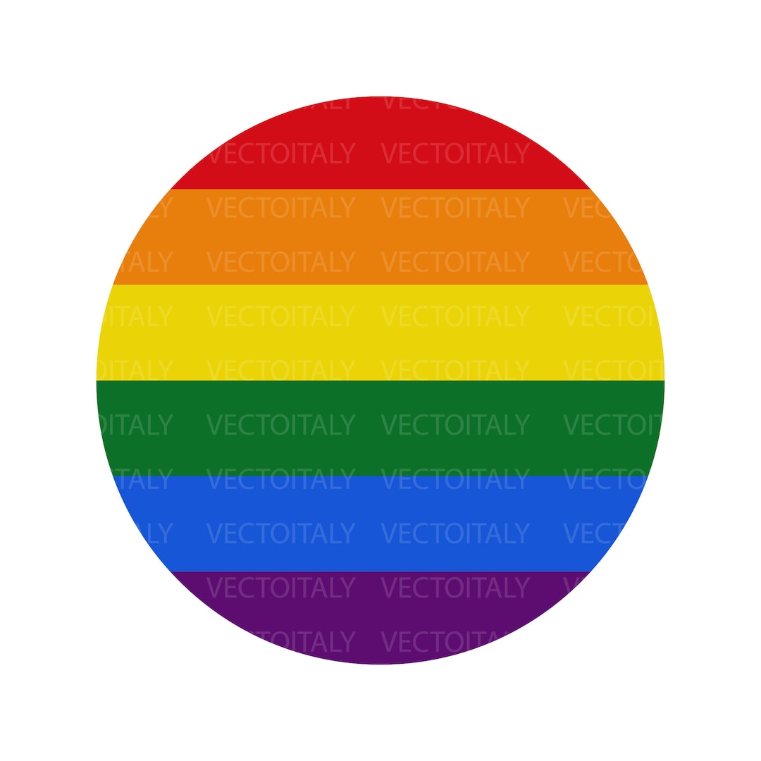 LGBTQ Round Pride Flag SVG Png Clipart Cutfile - Etsy