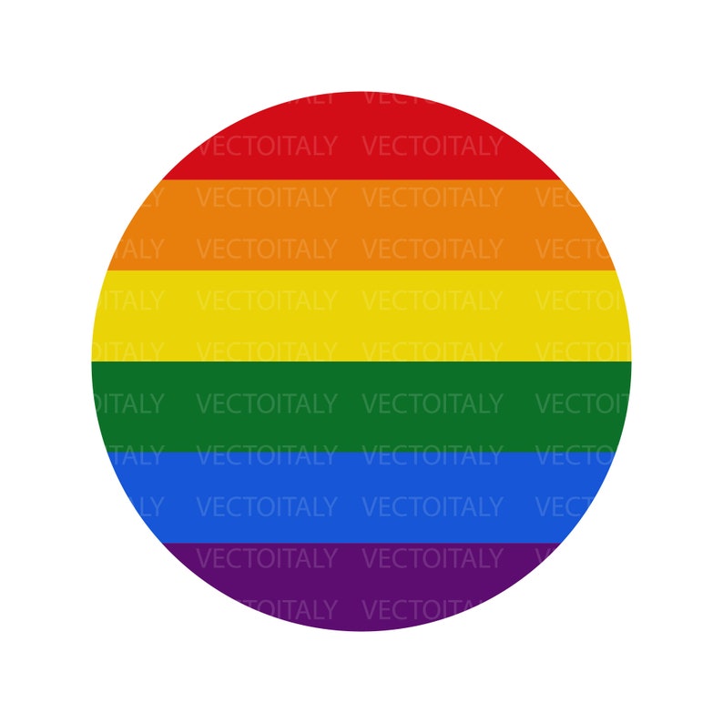 LGBTQ Round Pride Flag SVG Png Clipart Cutfile - Etsy