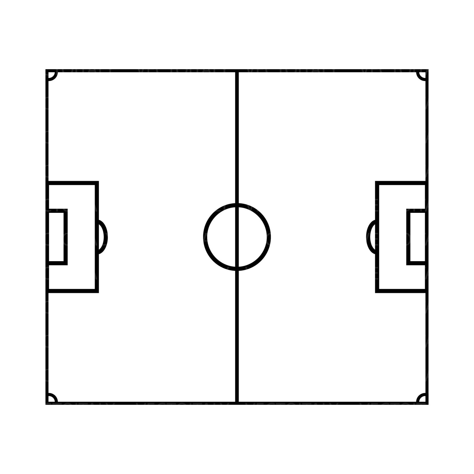 Soccer Field SVG Files, Football Field Cut Files, Soccer SVG Vector ...