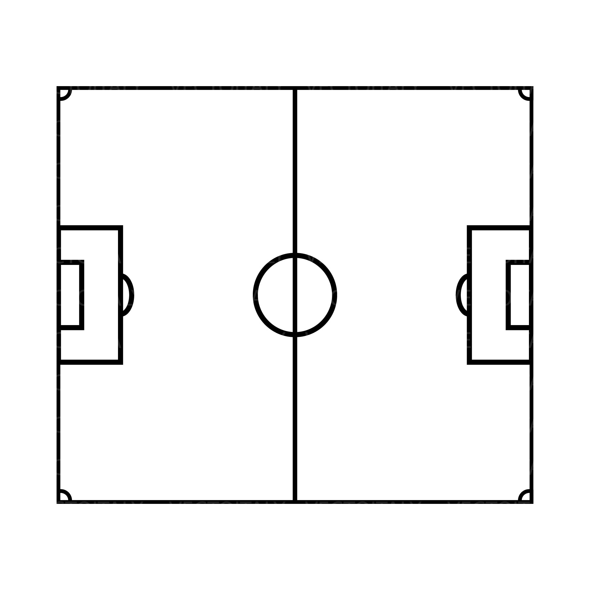 Soccer Field SVG Files, Football Field Cut Files, Soccer SVG Vector ...