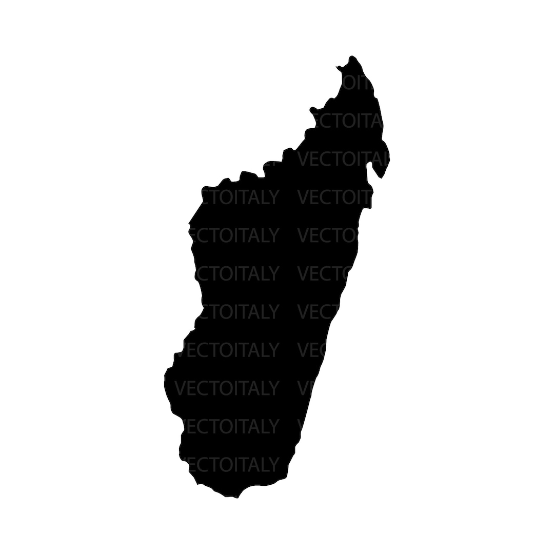 Madagascar Map SVG, Malagasy Country National Border Boundary, Black ...