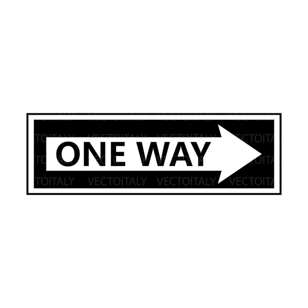 One Way Street Sign SVG PNG JPG Files, Instant Download, Street Sign ...
