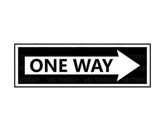 One Way Street Sign SVG PNG JPG Files Instant Download Street Sign ...