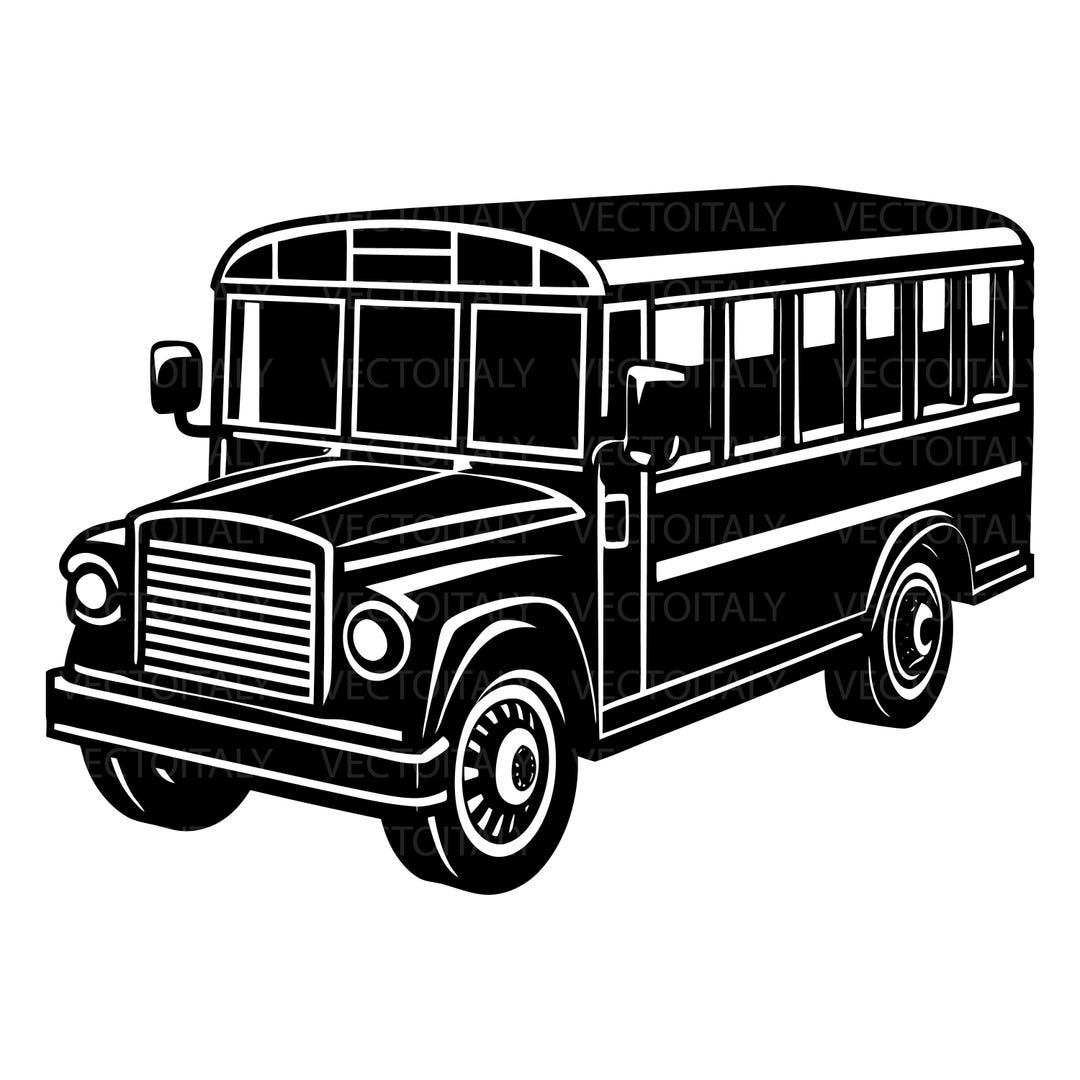 School Bus SVG File - Cutting Template - Vector Clip Art for Commercial ...