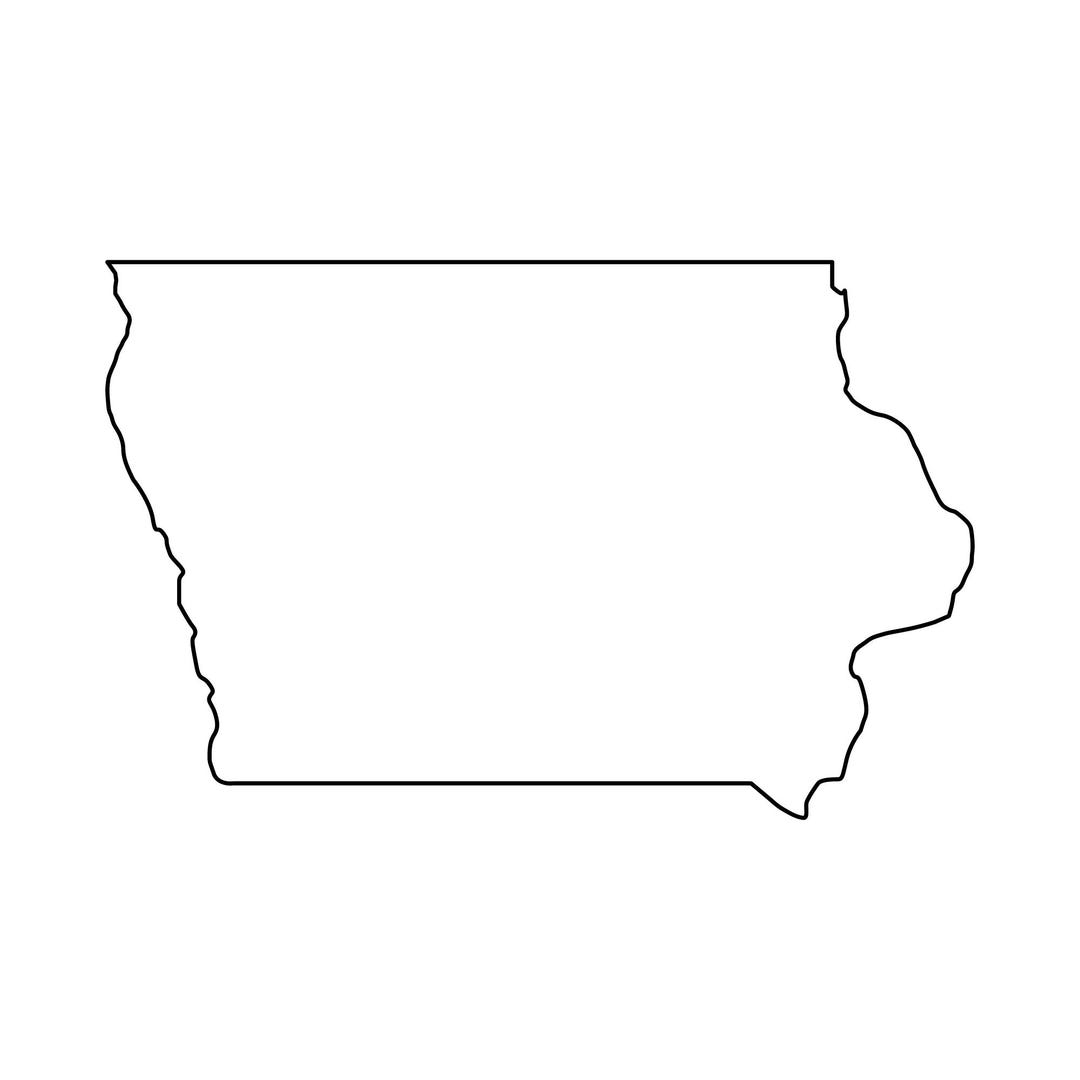 Iowa Outline SVG Files, Iowa Cut Files, United States of America Vector ...