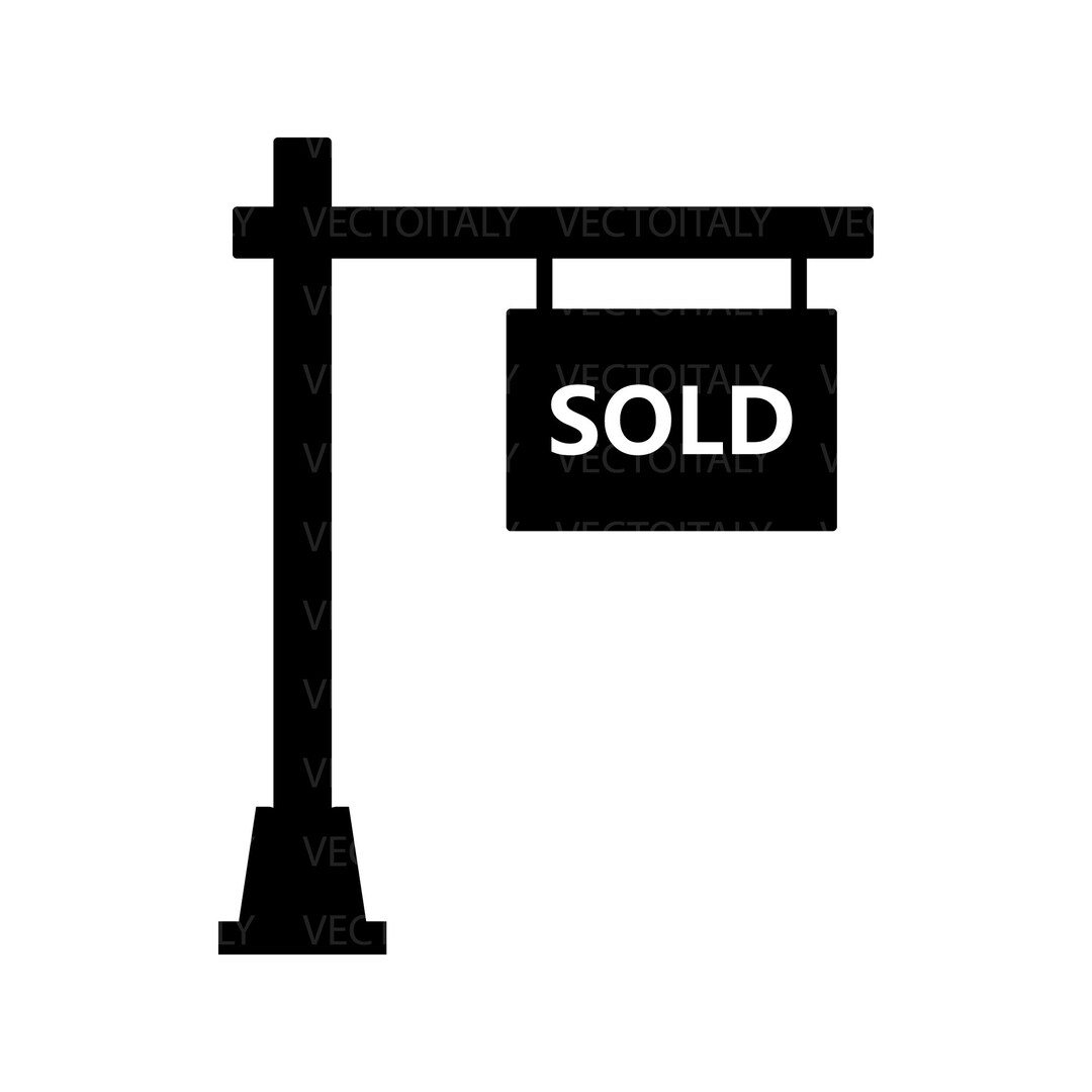 Sold SVG, Sold Sign PNG, Sold House Clipart, Property Sellers Vector ...