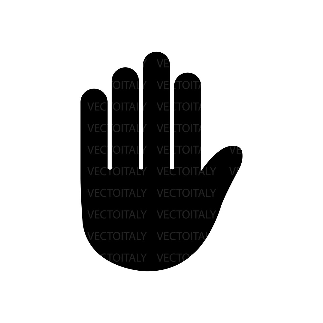 Stop Hand Svg, Palm Svg, Block Svg, Vector Cut File for Cricut ...