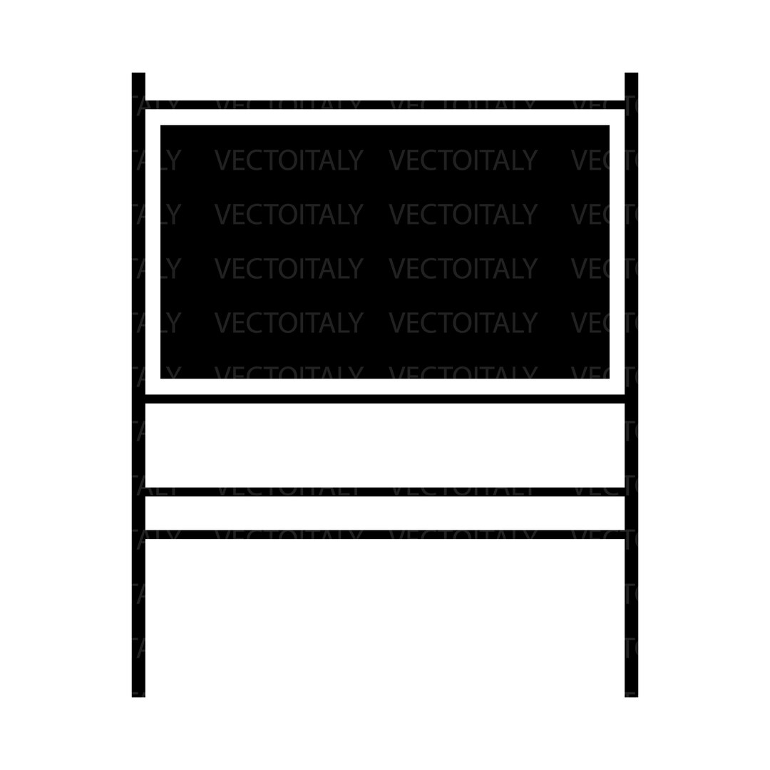 Yard Sign SVG Banner Clip Art Cut File Silhouette Instant Digital ...