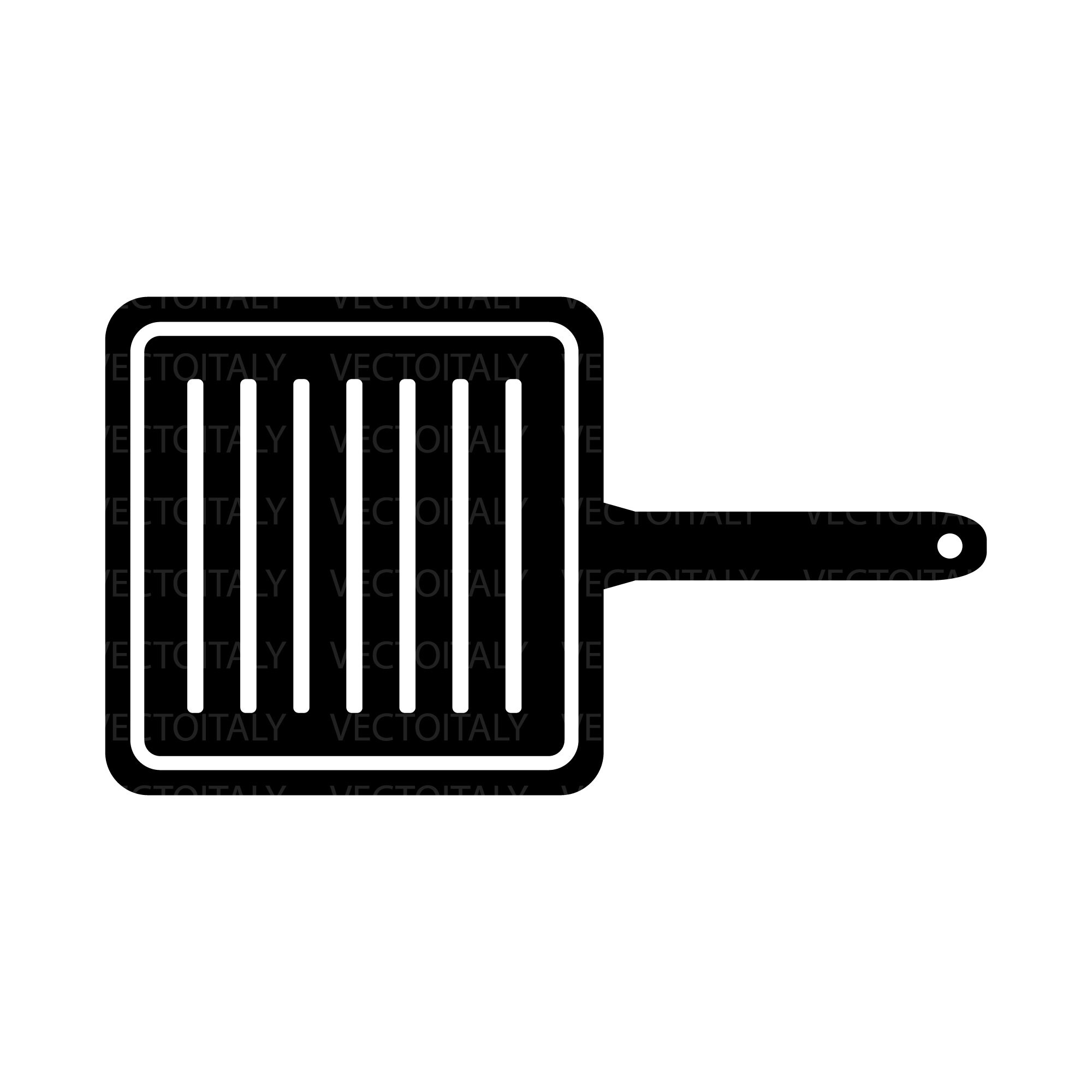 Grill Pan SVG, Svg Files for Cricut, Grill SVG, Cooking Clipart, Grill ...