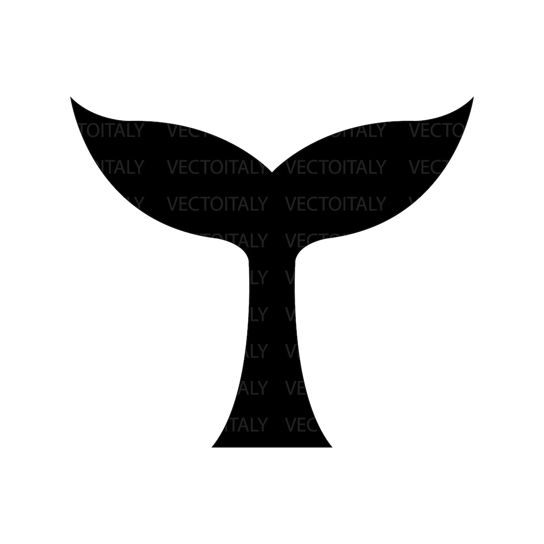 Whale Tail Svg, Mermaid Tail Svg, Dolphin Tail Svg, Vector Cut File for ...