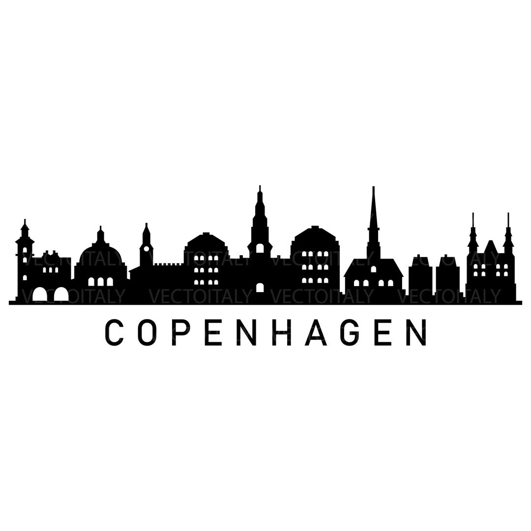 Copenhagen Skyline Clipart-vector Clip Art Graphics-digital Download ...