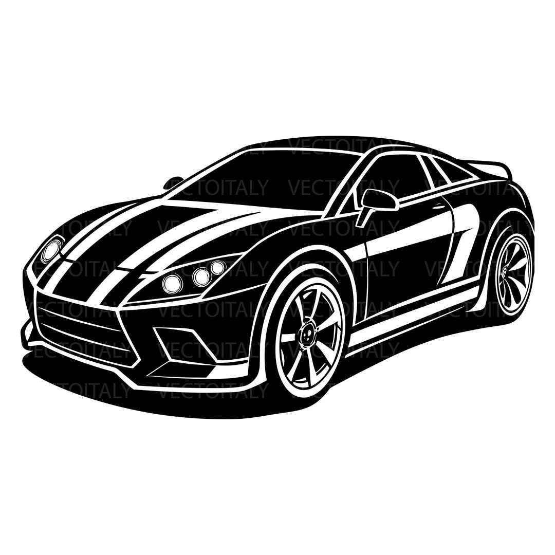 Sports Car SVG, Luxury Car SVG, Racing Car SVG, Sports Car Clipart ...