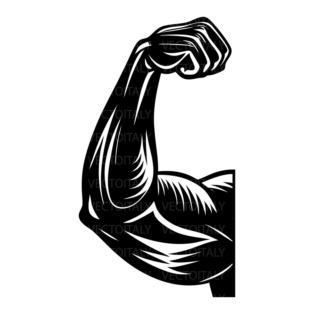Bicep Muscles SVG Muscles Clip Art Muscles Cut File Gym SVG Silhouette ...
