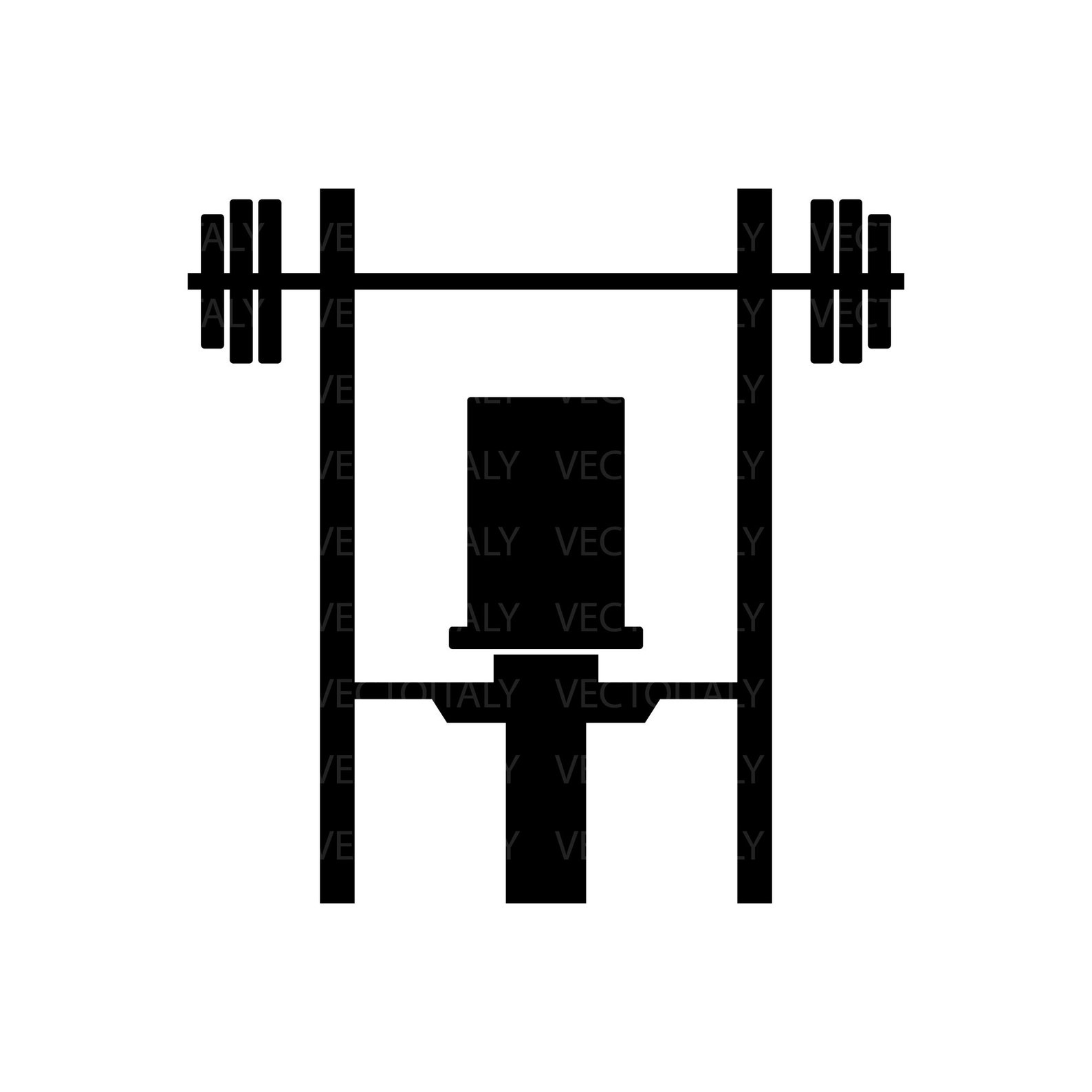 Weight Bench Svg, Bench Press Clipart, Weight Bench Svg, Dumbbell ...