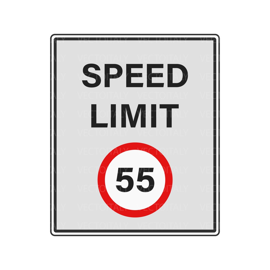 Speed Limit 55 Sign Logo Symbol Svg Png Pdf Eps Pdf Layered by Color ...