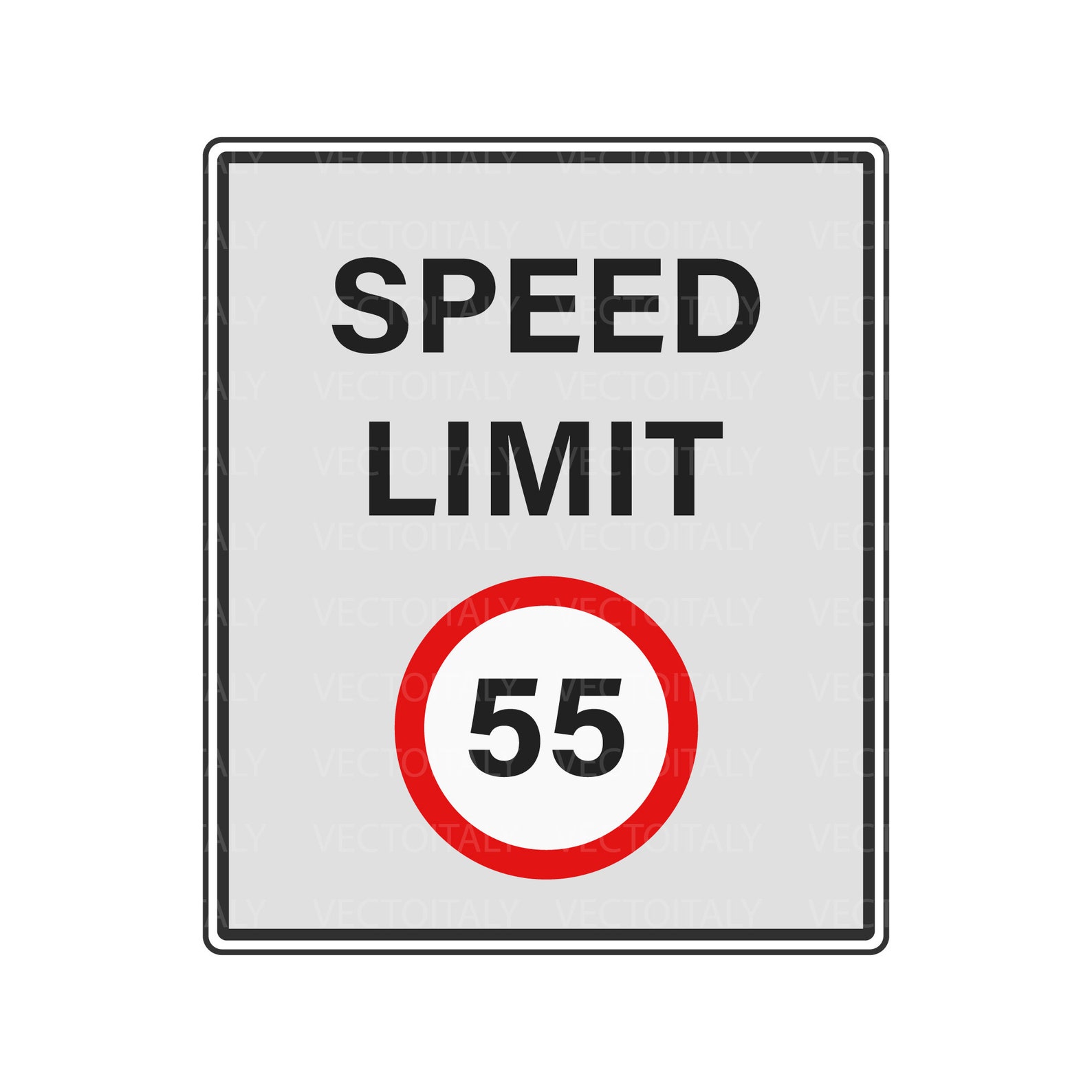 Speed Limit 55 Sign Logo Symbol Svg Png Pdf Eps Pdf Layered by Color ...