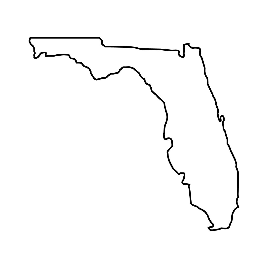 Florida Outline SVG Files, Florida Cut Files, United States of America ...