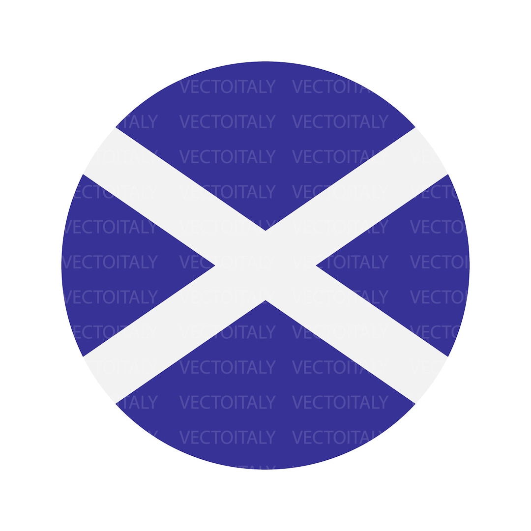 Scotland Round Flag SVG, Scottish Circular Banner, National Circle ...