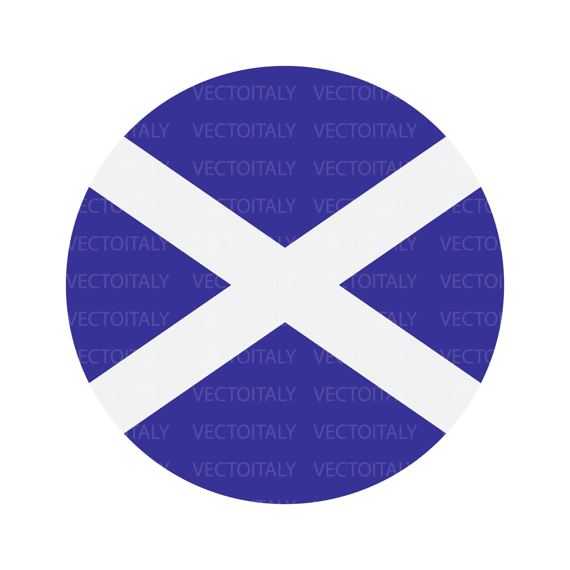 Scotland Round Flag SVG, Scottish Circular Banner, National Circle ...