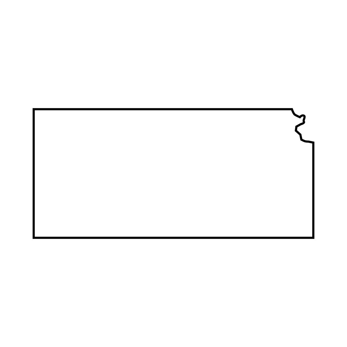 Kansas Outline SVG Files, Kansas Cut Files, United States of America ...