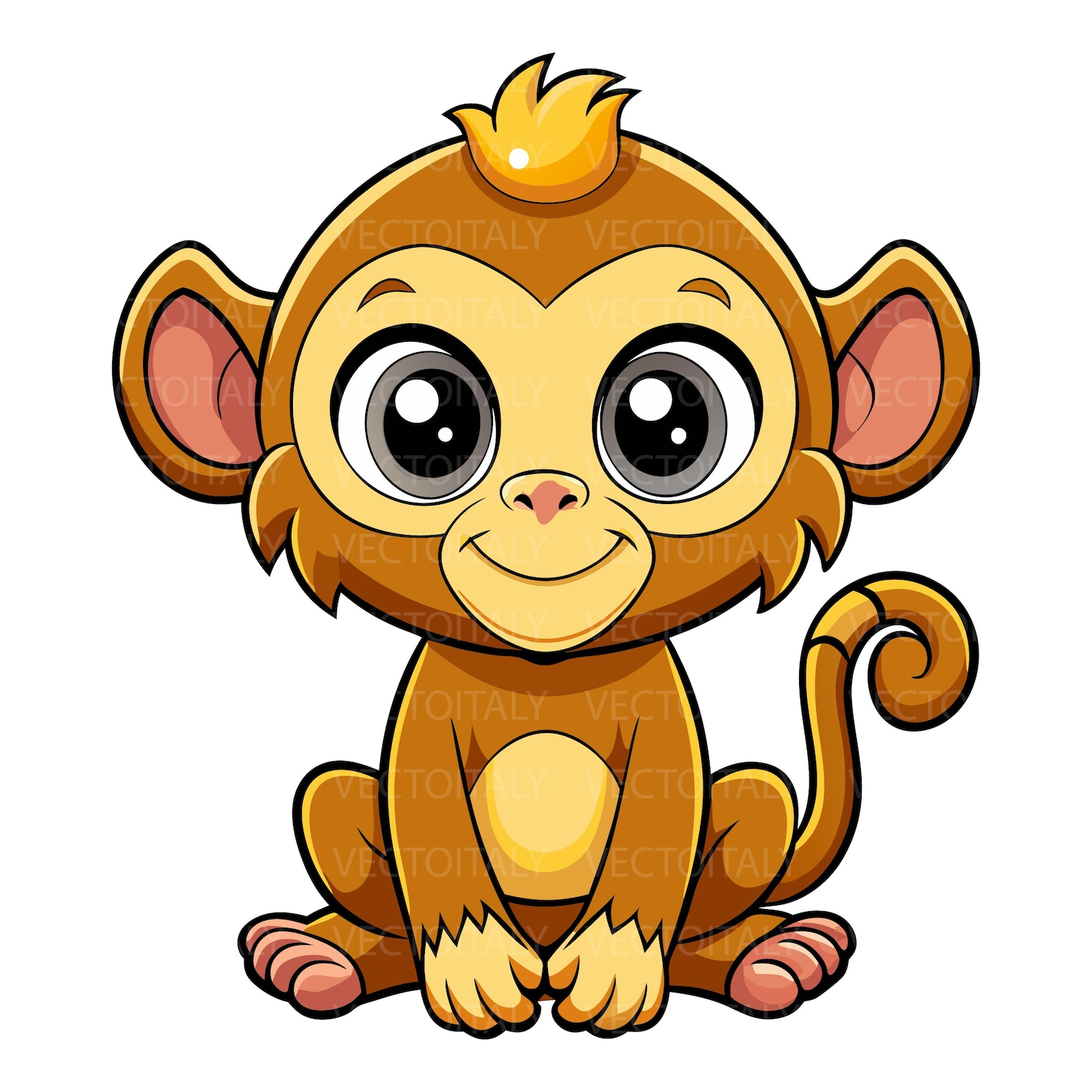 Monkey SVG Baby Monkey Layered Cutting File Cute Monkeys Cut Nursery ...