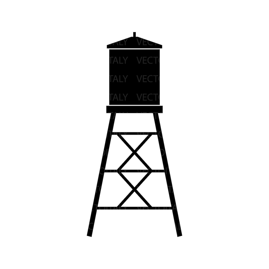 Water Tower Svg, City Water Tower Svg, Water Tower Png - Etsy