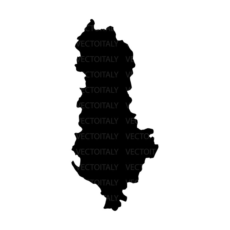 Albania Map SVG, Albanian Country National Border Boundary Map, Black ...