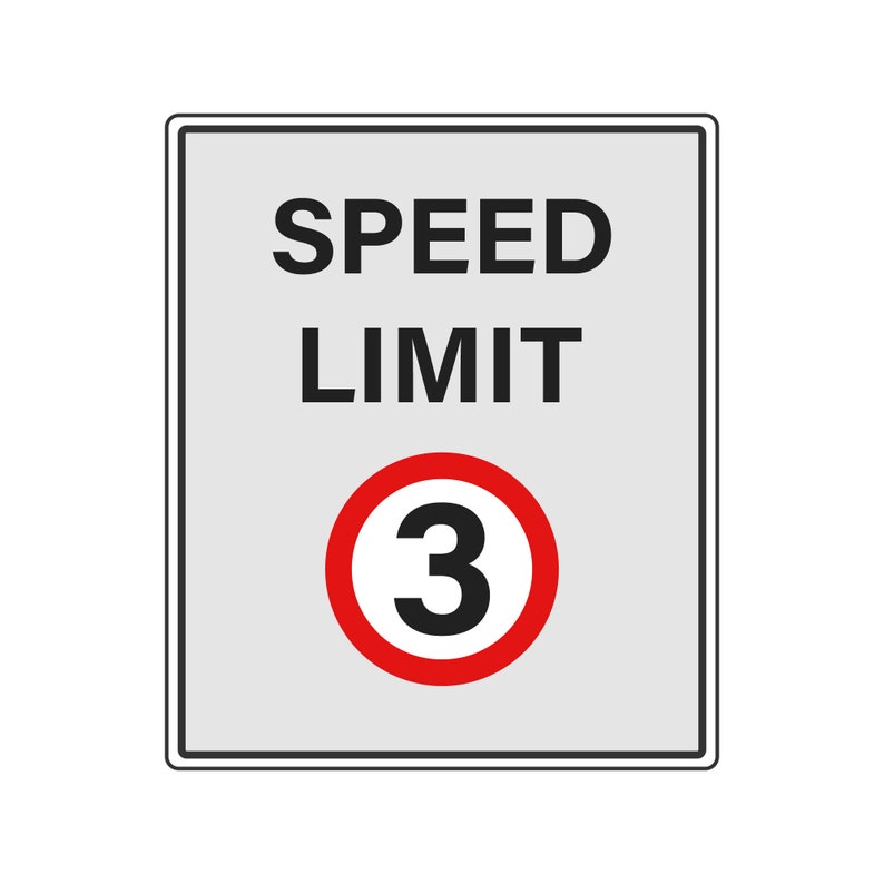 Speed Limit 3 Sign Logo Symbol Svg Png Pdf Eps Pdf Layered by Color Cut ...