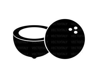 Coconut SVG Files Kawaii Fruit SVG Cut Files Tropical Fruit SVG Vector ...