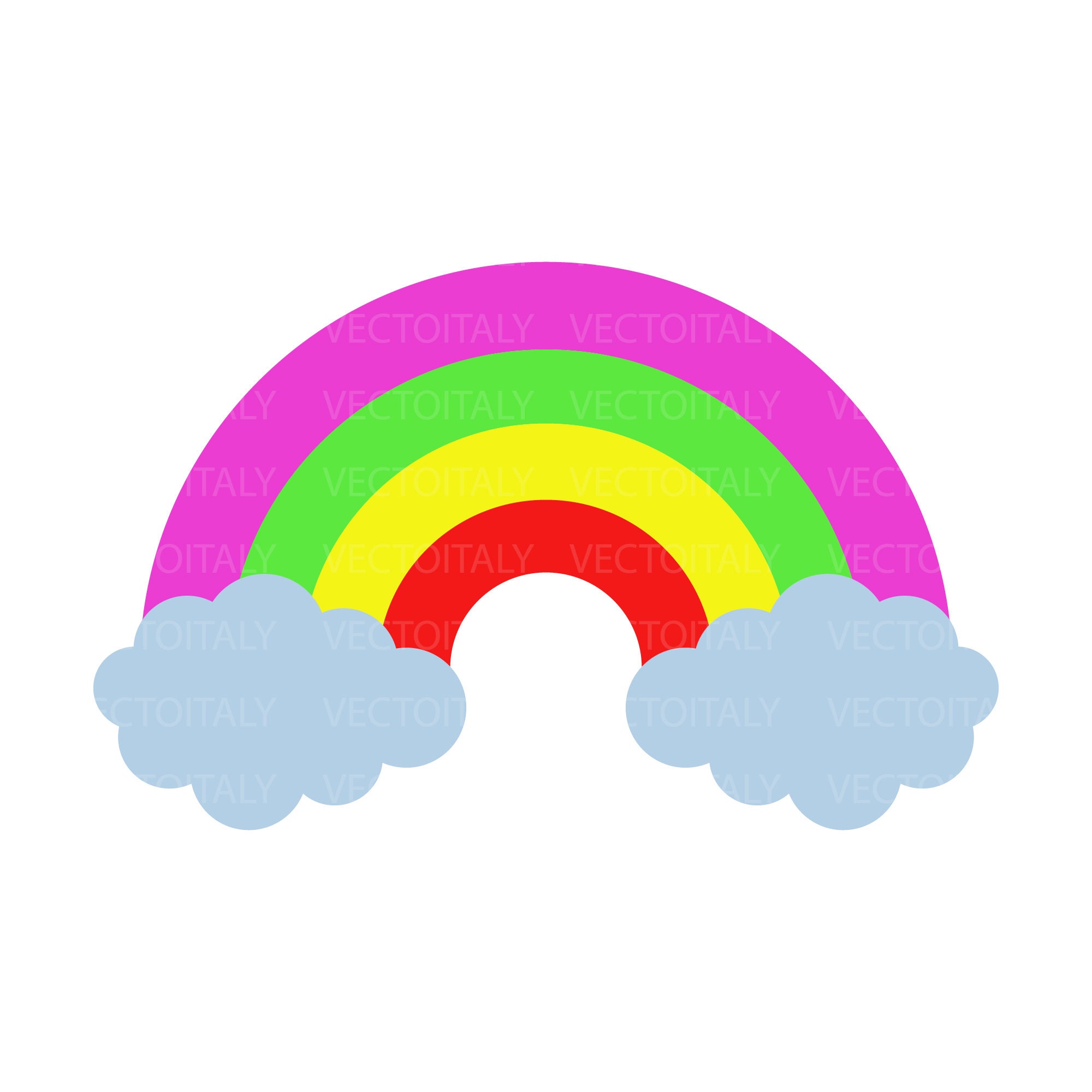 Rainbow SVG, Cricut Cut Files, Silhouette, Layered Files, Rainbow PNG ...