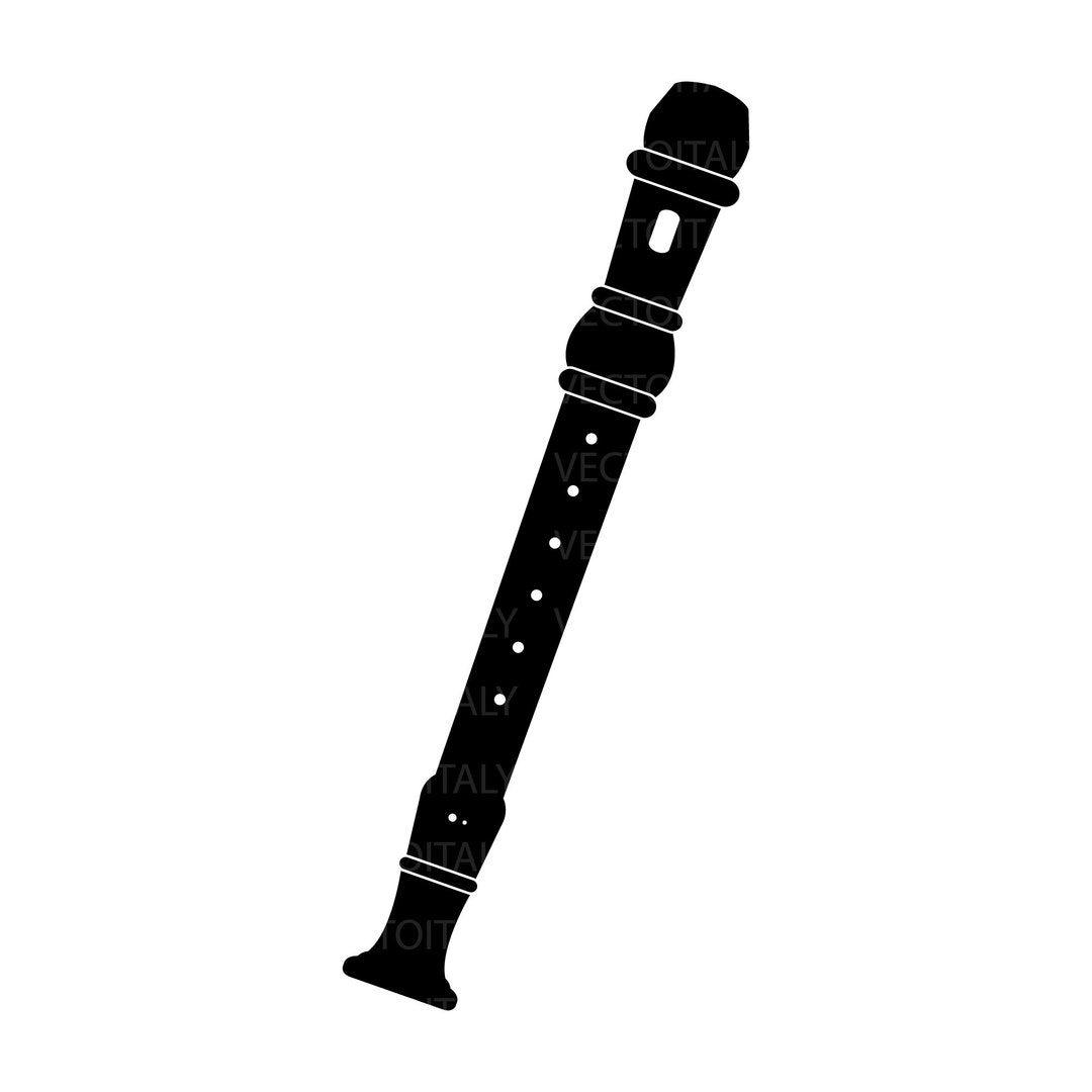 Flute SVG Files Silhouette, Clipart, Cutting Files SVG Image, Musical ...