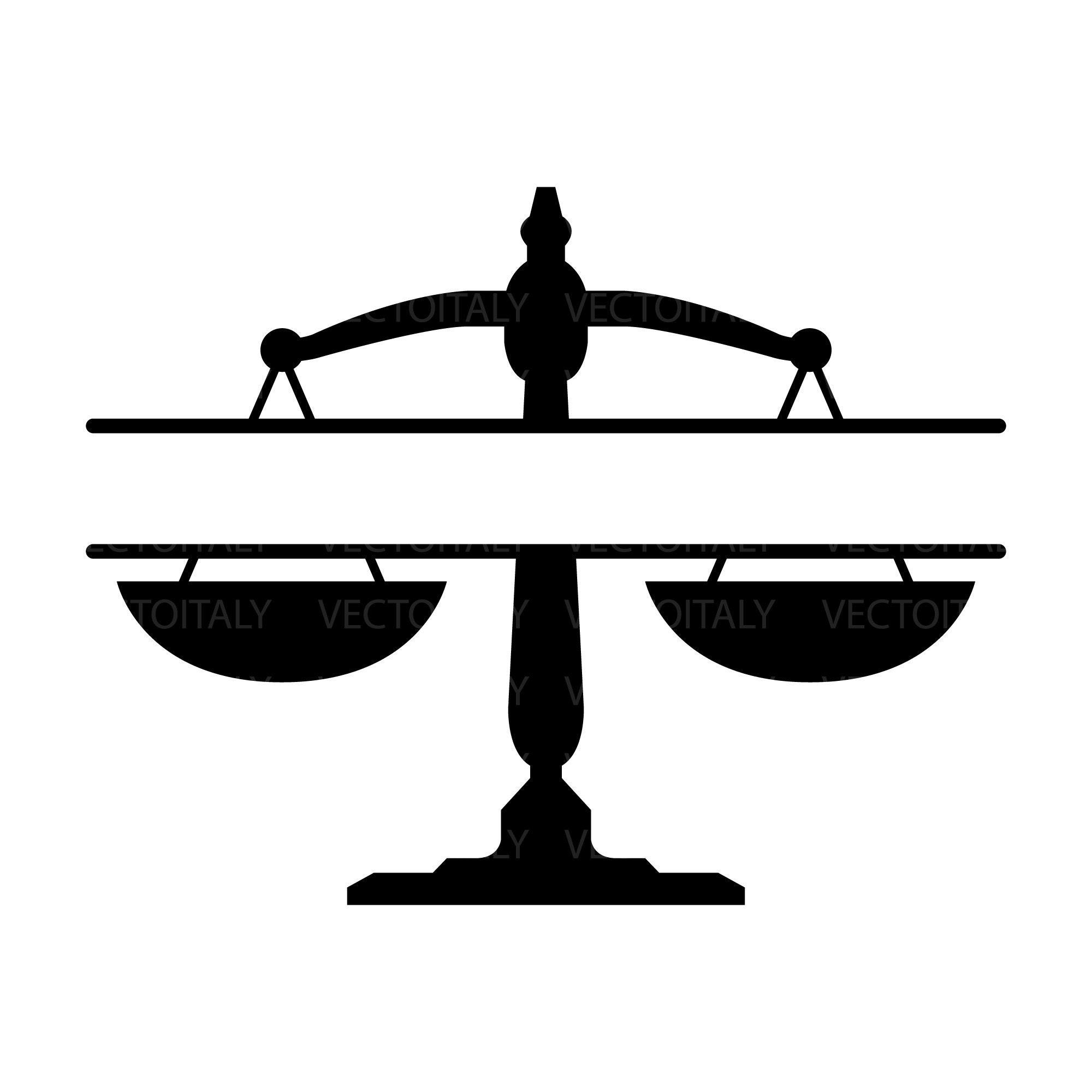 Justice Scales Split Monogram Svg, Png, Law Scales Name Frame Svg ...