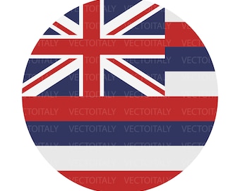Hawaii Round Flag SVG - HI USA Circular Circle State Banner Button Icon ...