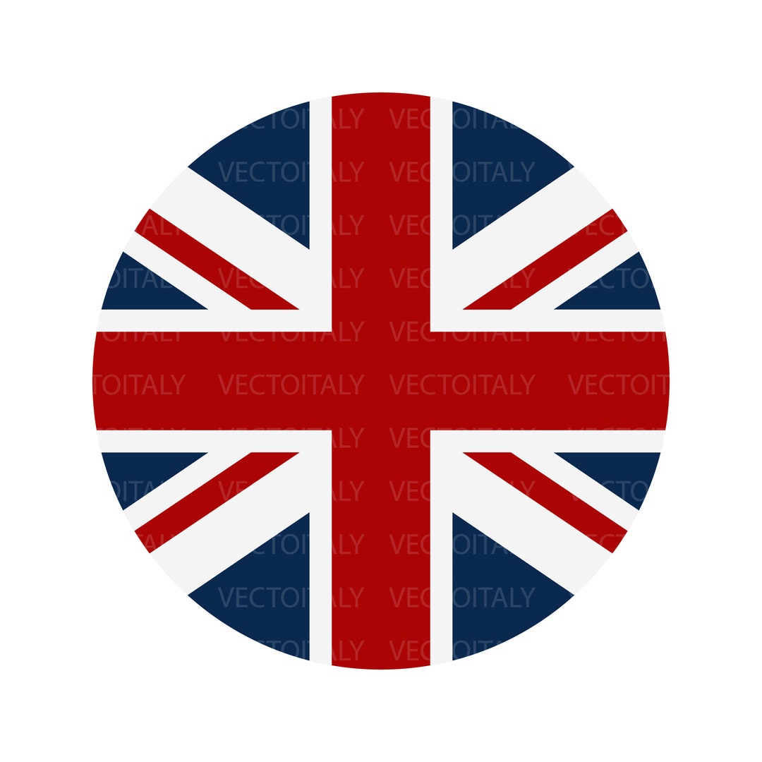 Circle United Kingdom Svg, Round Shape UK Flag Icon Svg, United Kingdom ...