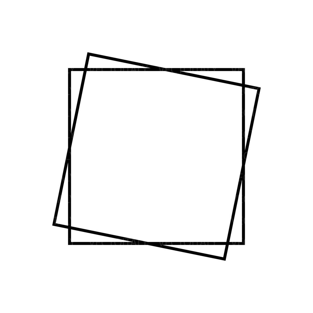 Double Square Frame SVG, Square Border Frame Png, Geometric Frame SVG ...