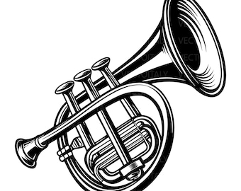 Mellophone SVG, Musical Instrument SVG, Logo - Digital Download With ...