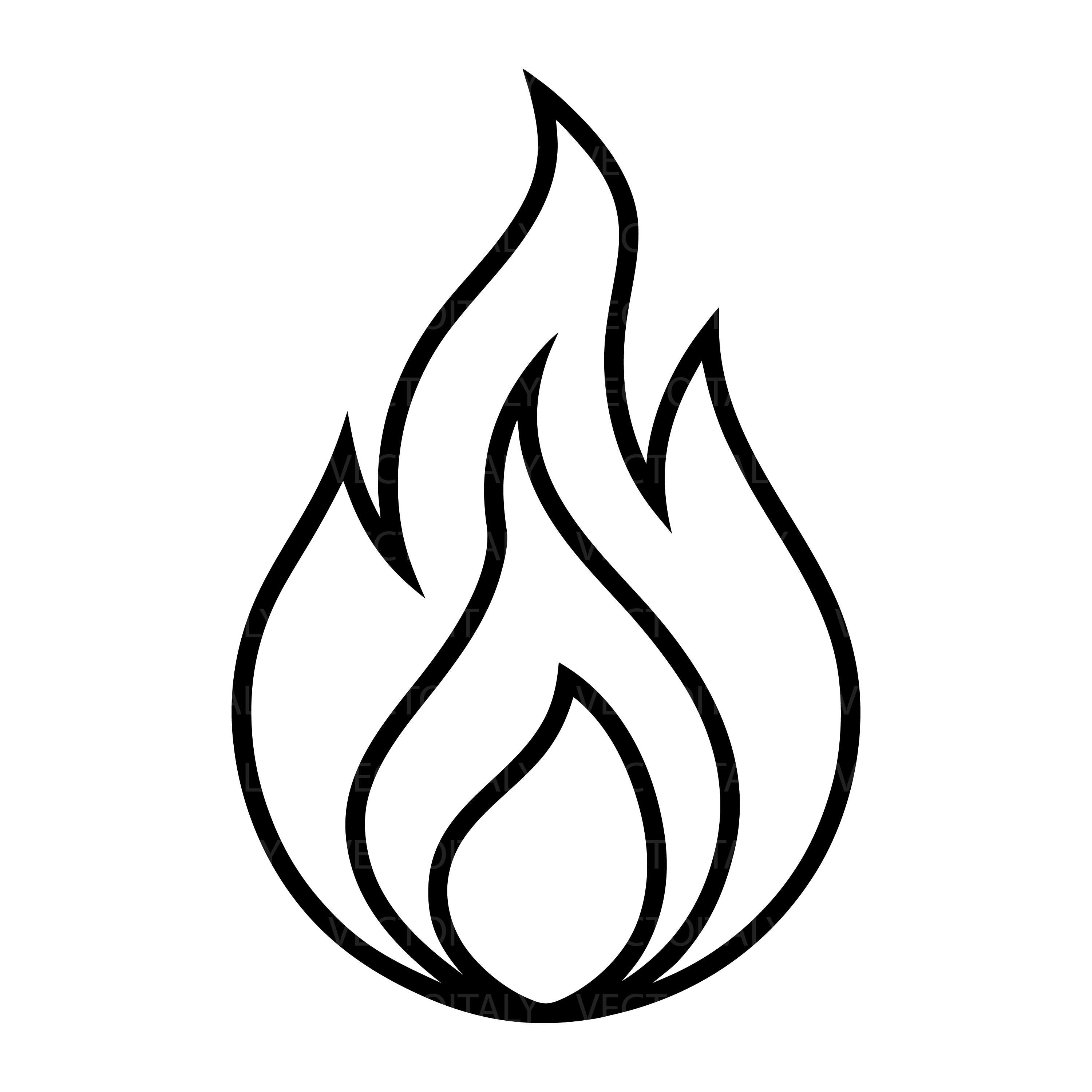 Single Flame Svg Png: Cut Ready Digital Design for Cricut Silhouette - Etsy
