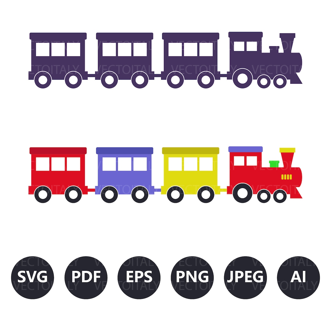 Train for Children and Birthday Parties Illustrated in Vector and ...